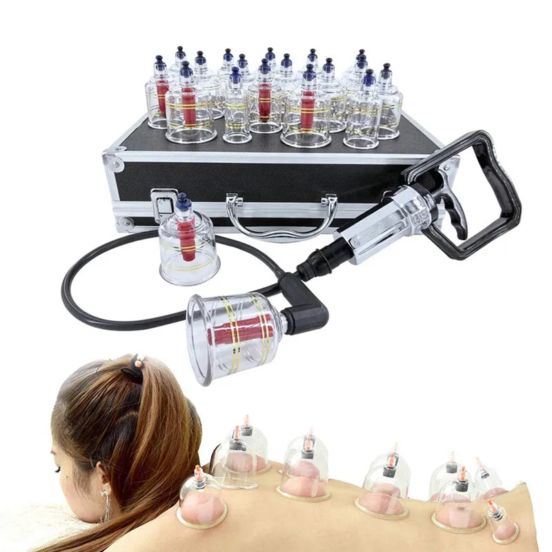 Online Buy 17 Cans Vacuum Cupping Therapy Set Plastic Vacuum Cups ...